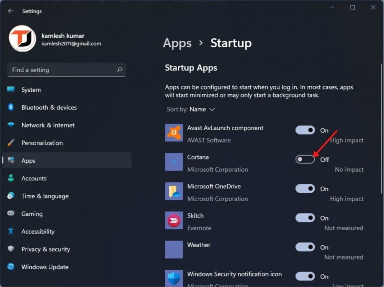 How to Turn Off & Turn On Startup Apps in Windows 11